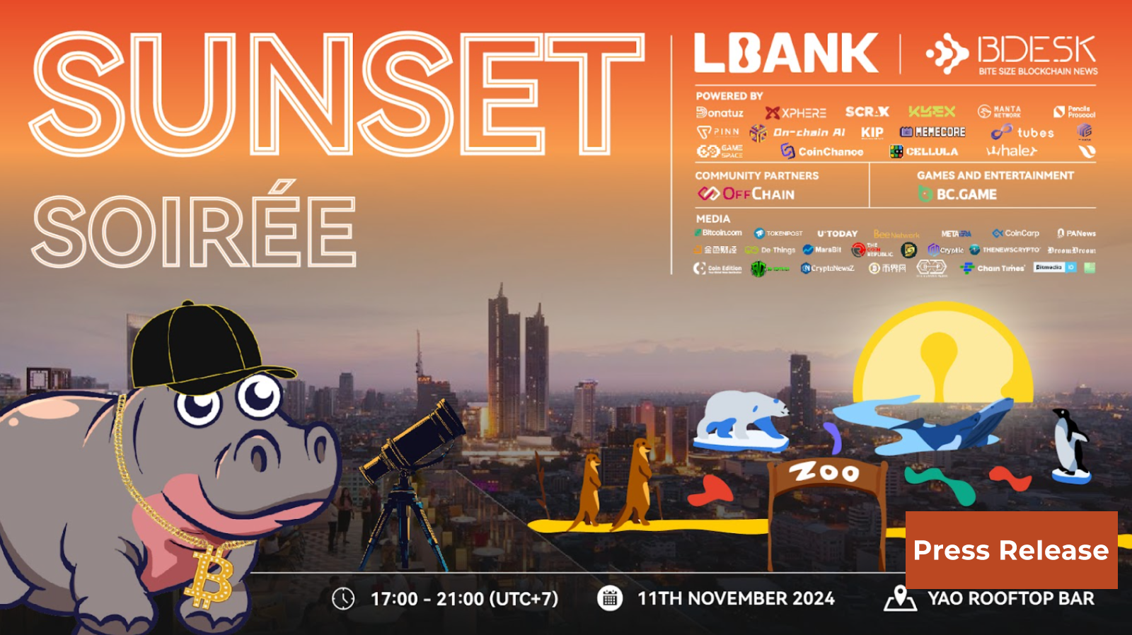 Countdown to Devcon 2024’s Unmissable Side Event: LBank and 13Desk’s “Sunset Soiree” Set to ...